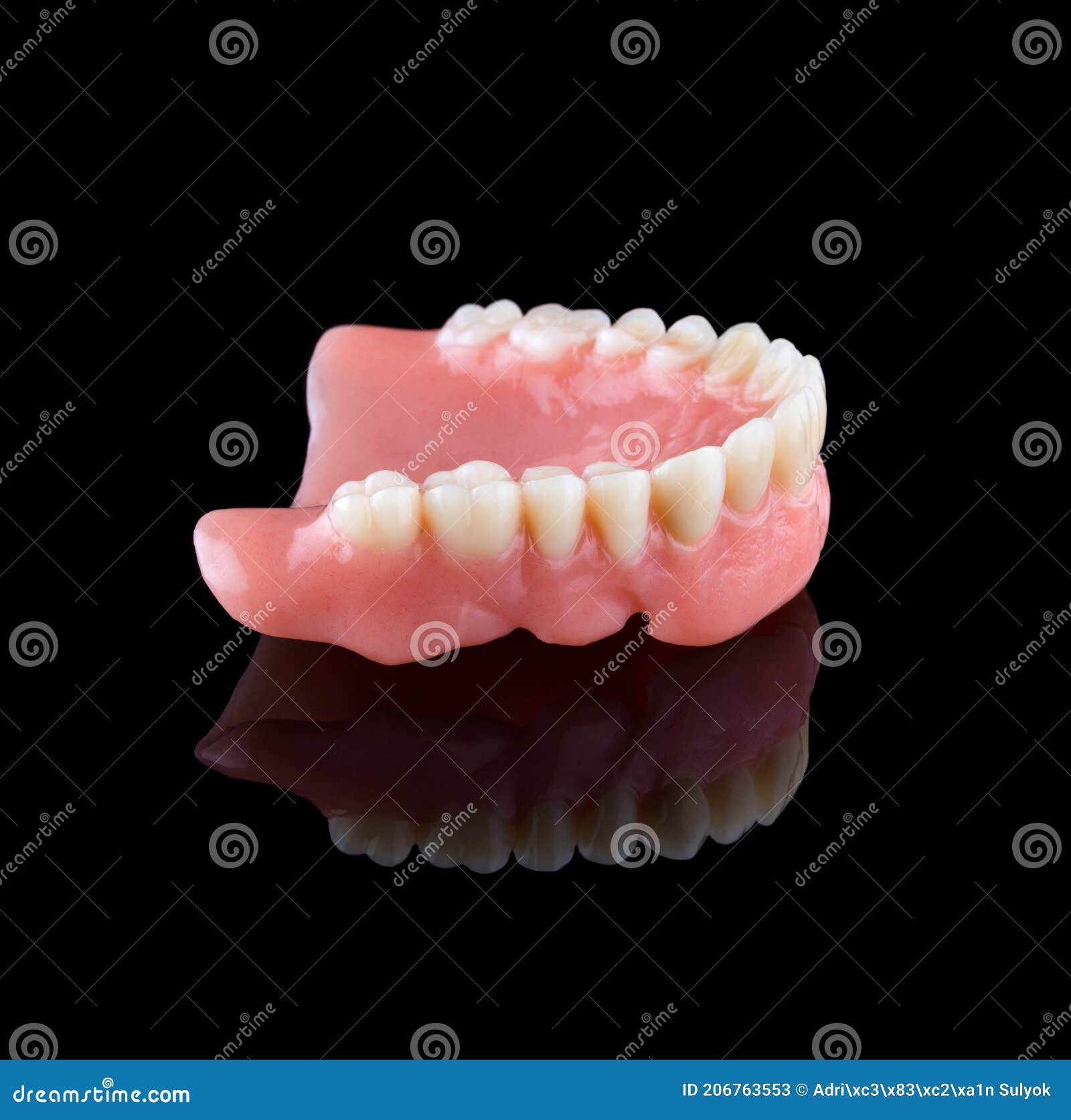 Complete maxillary denture stock image. Image of closeup - 206763553