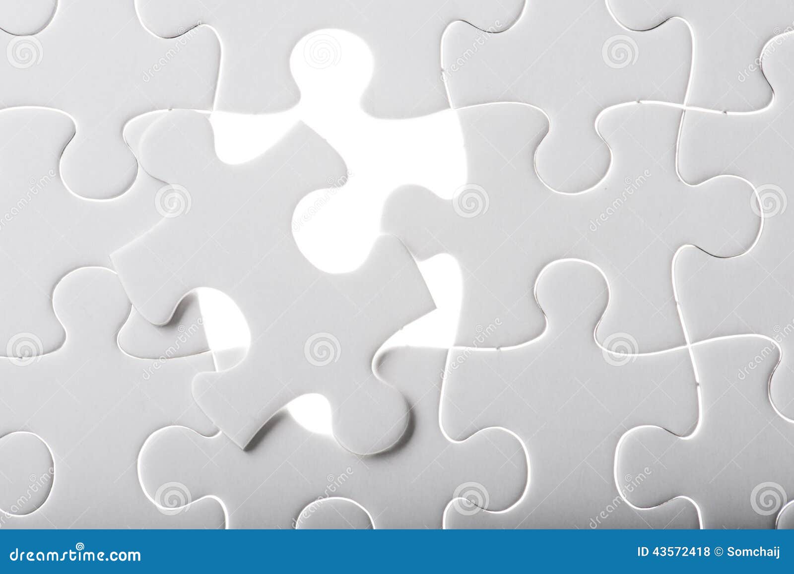 Complete Missing Jigsaw Puzzle Stock Photo - Image of cutout, beam ...