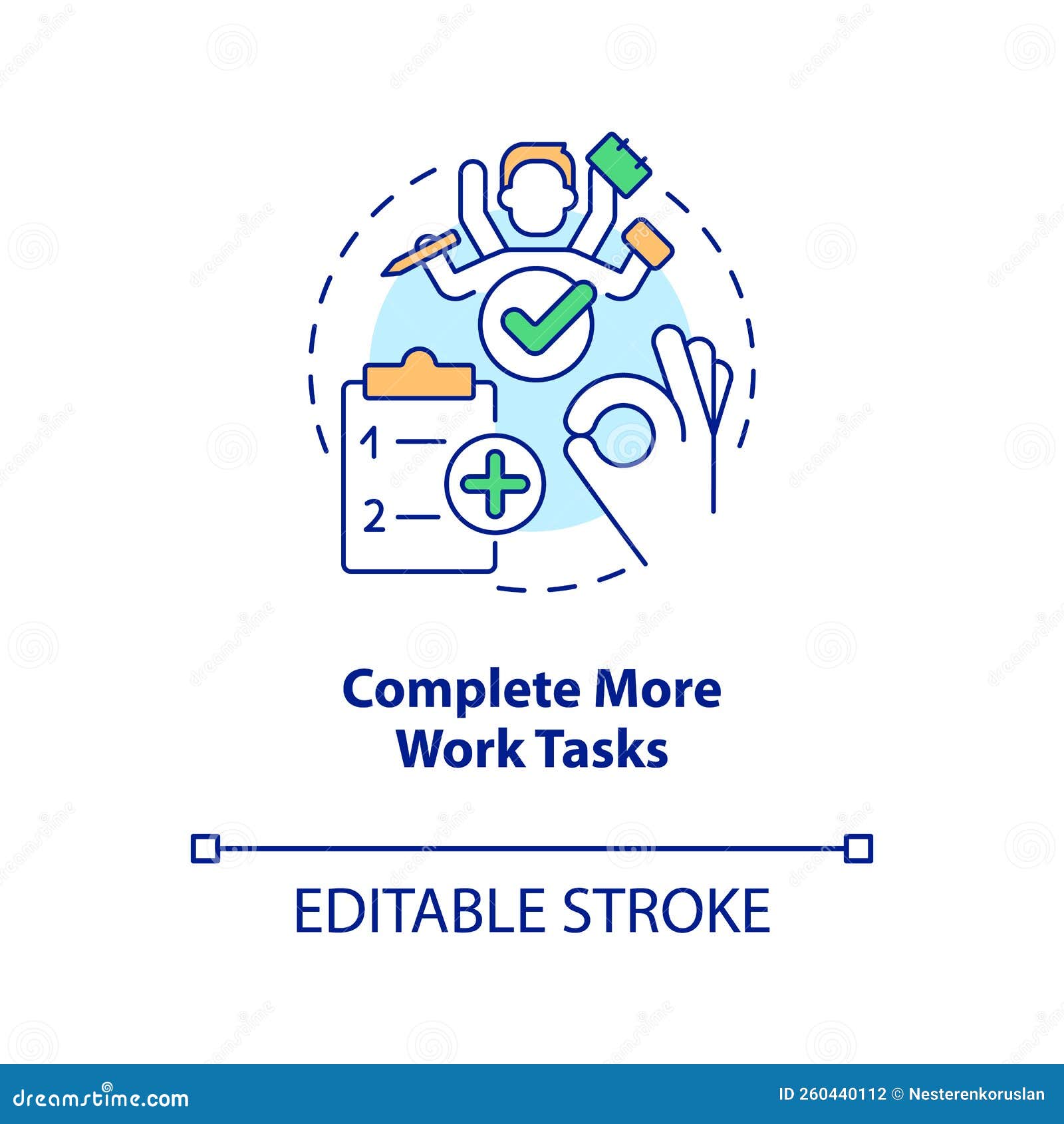 More Work For Office Worker, Bureaucracy And Paperwork, Vector Cartoon ...