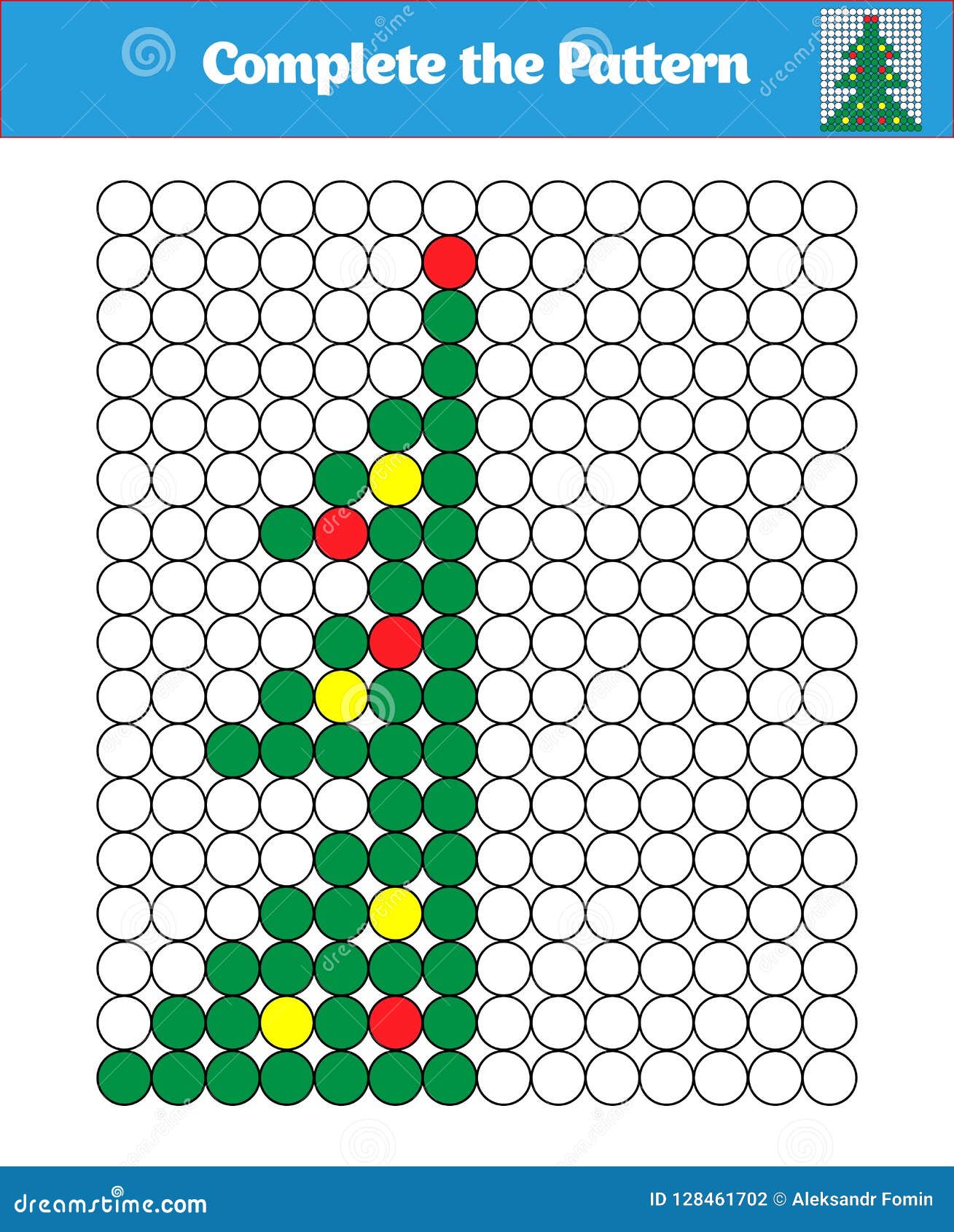 Complete the Pattern. Education Logic Game for Preschool Kids Stock ...