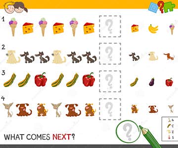 Complete the pattern game stock vector. Illustration of objects - 92479444