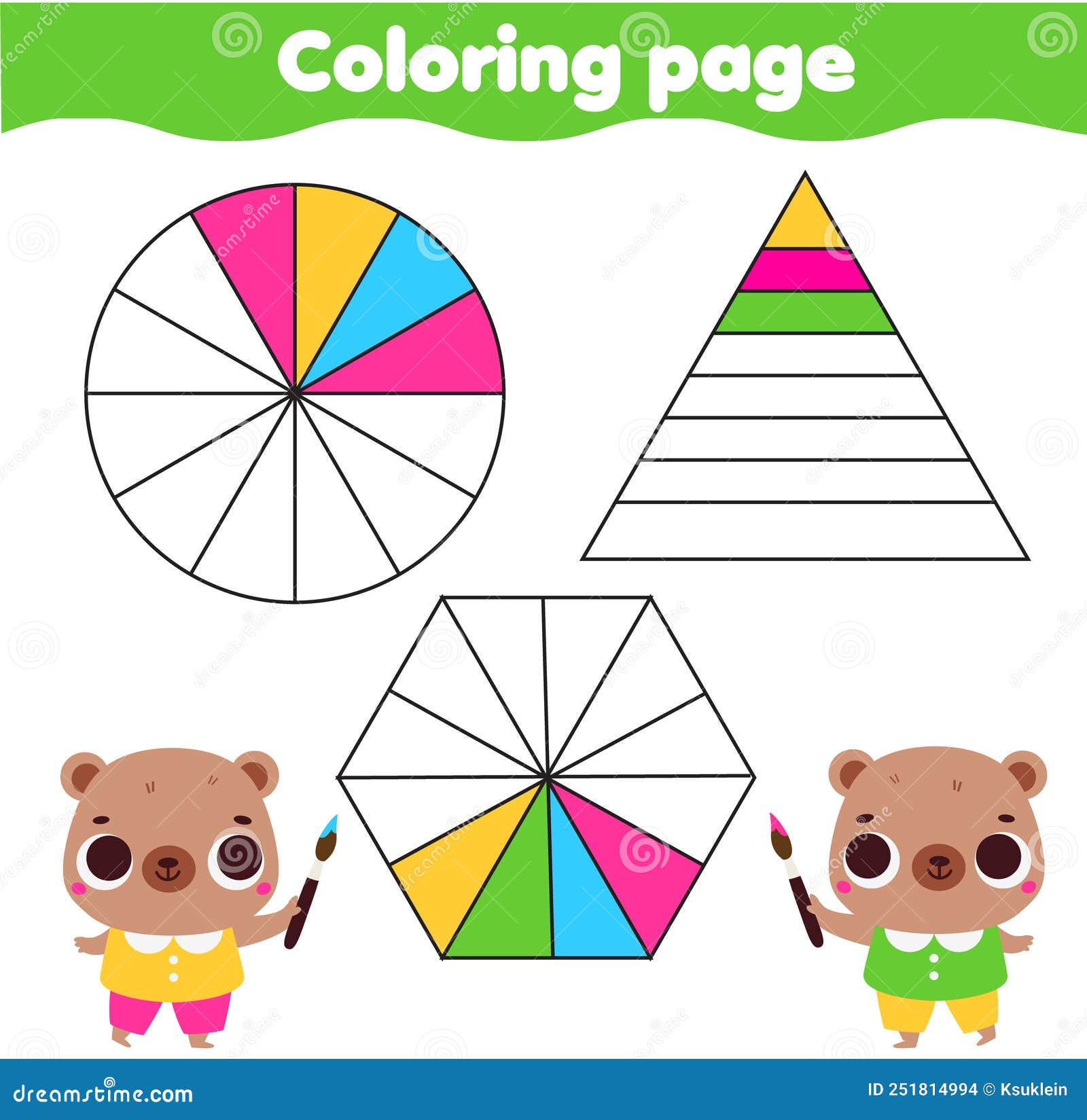 Complete Patterns. Coloring Page For Toddlers. Educational Game For ...