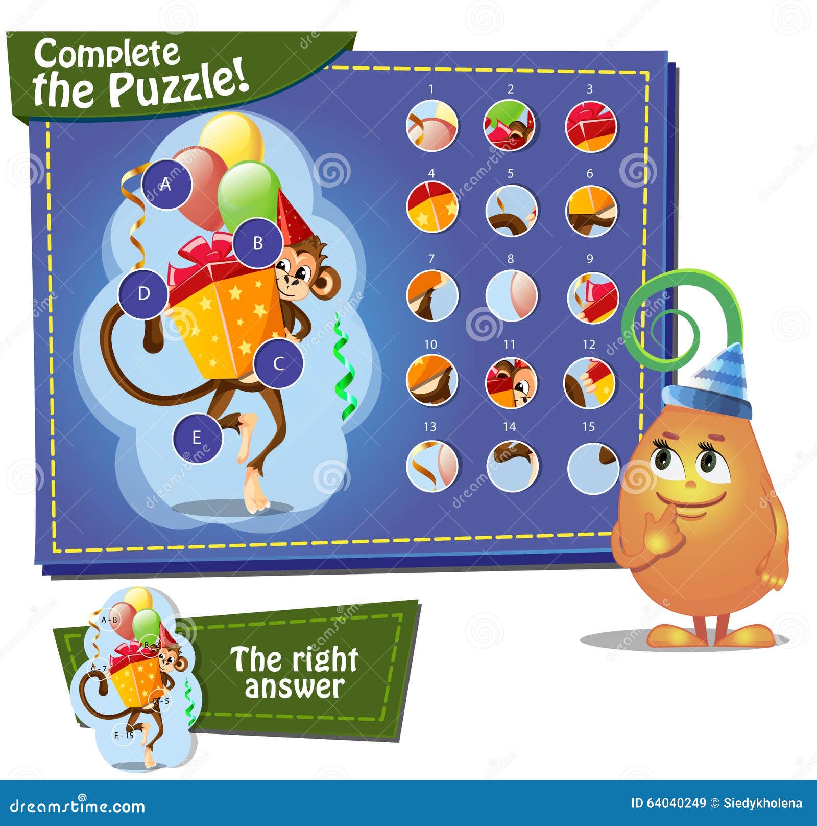 Complete the pazzle gift stock illustration. Illustration of funny ...