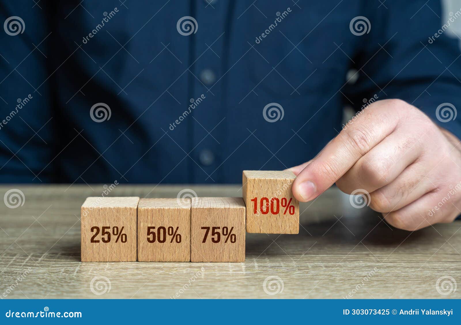 Complete 100 Percent Progress. Stock Image - Image of performance ...