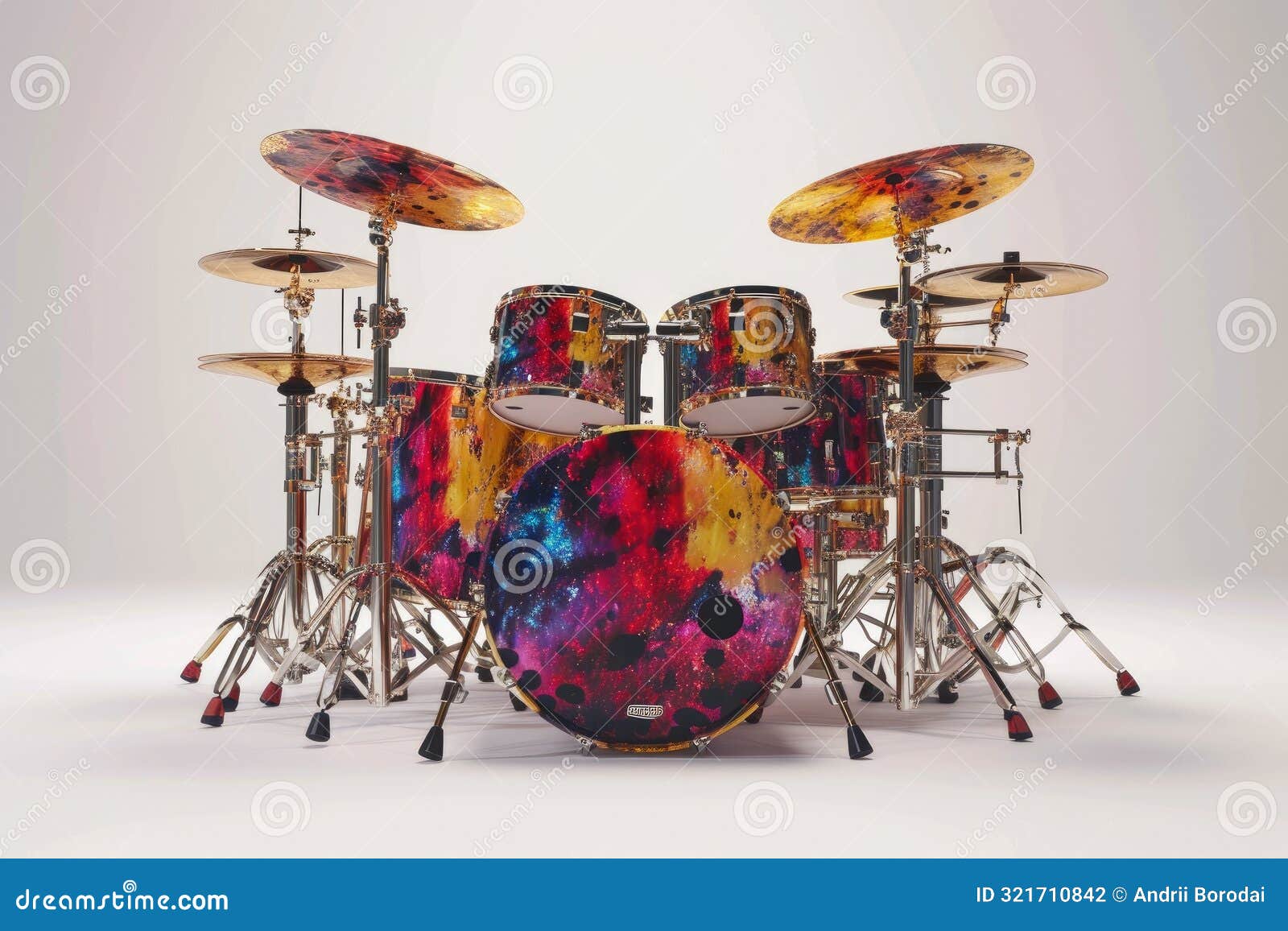 Complete Percussion Setup for Drummers. Stock Illustration ...