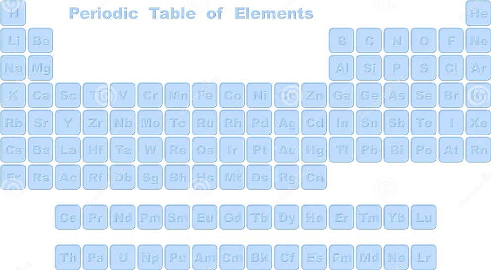 Complete Periodic Table of Elements Stock Vector - Illustration of ...