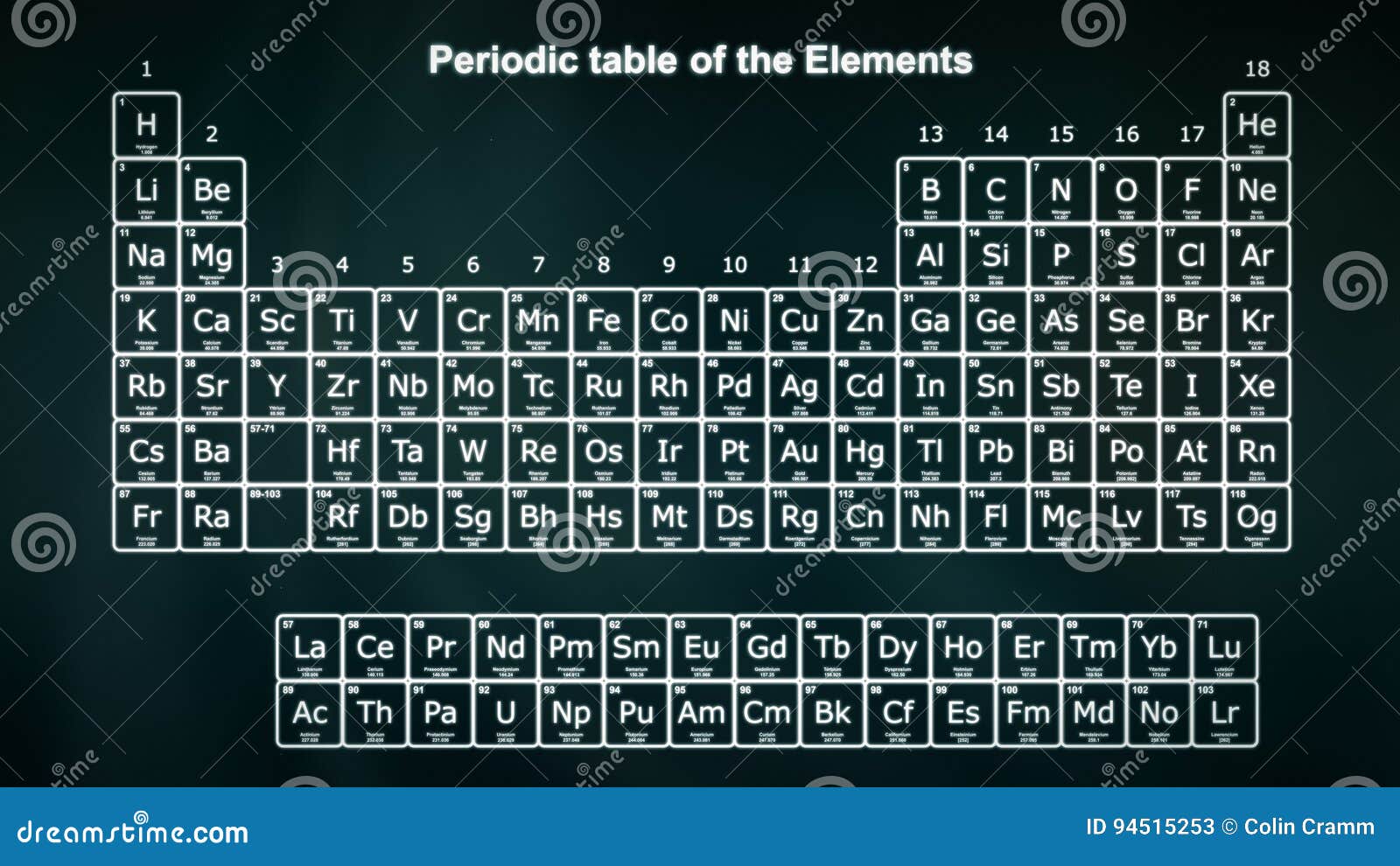 Complete Periodic Table of the Elements Stock Illustration ...