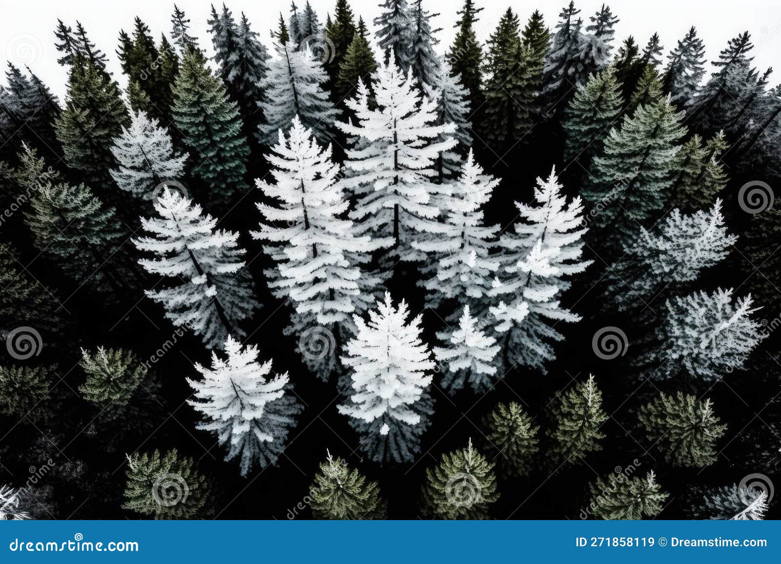 Complete Picture of a Forest Full of Pine Trees. Photography with a ...