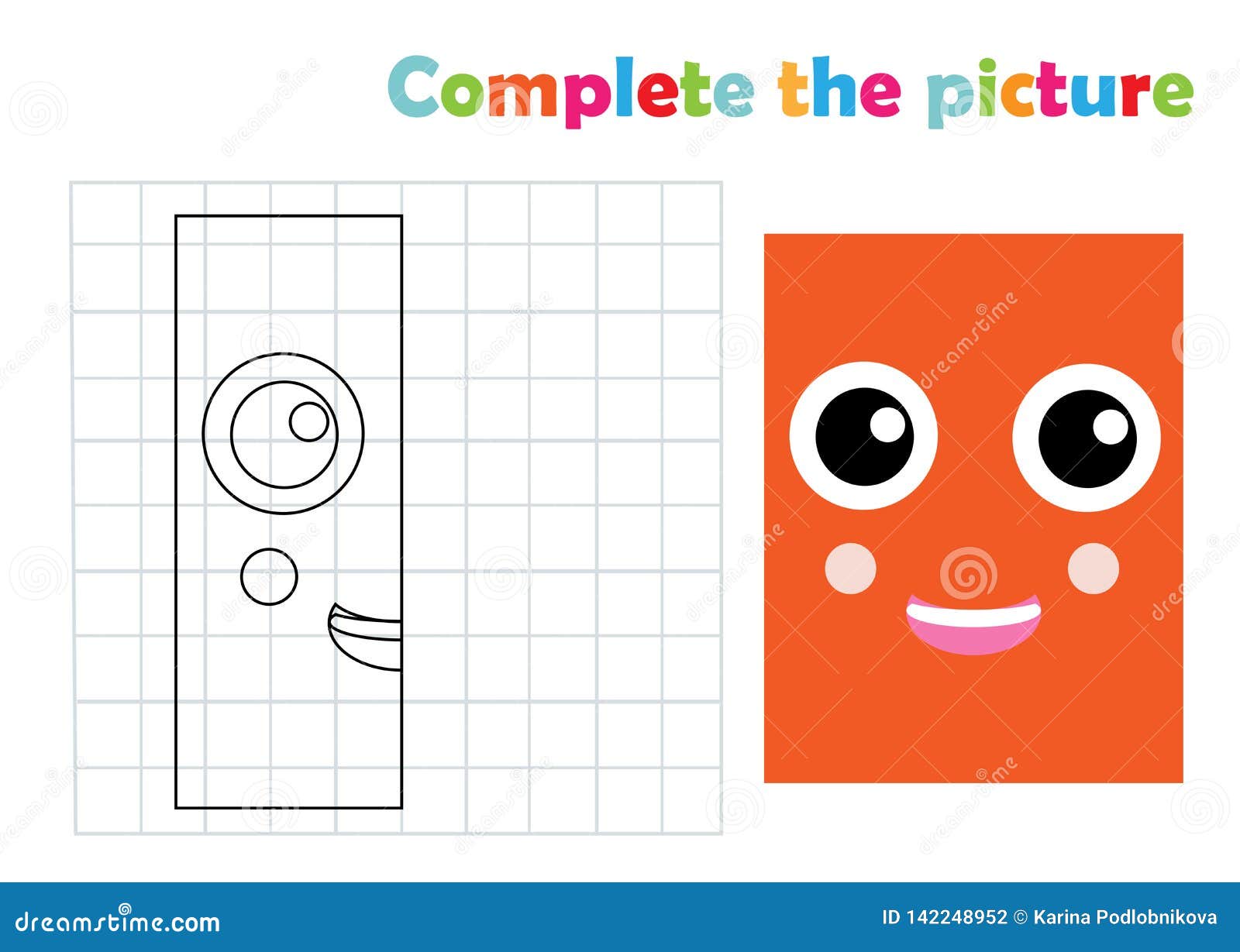 Complete Picture Leaves Face Coloring Pages, Vector Illustration Stock ...