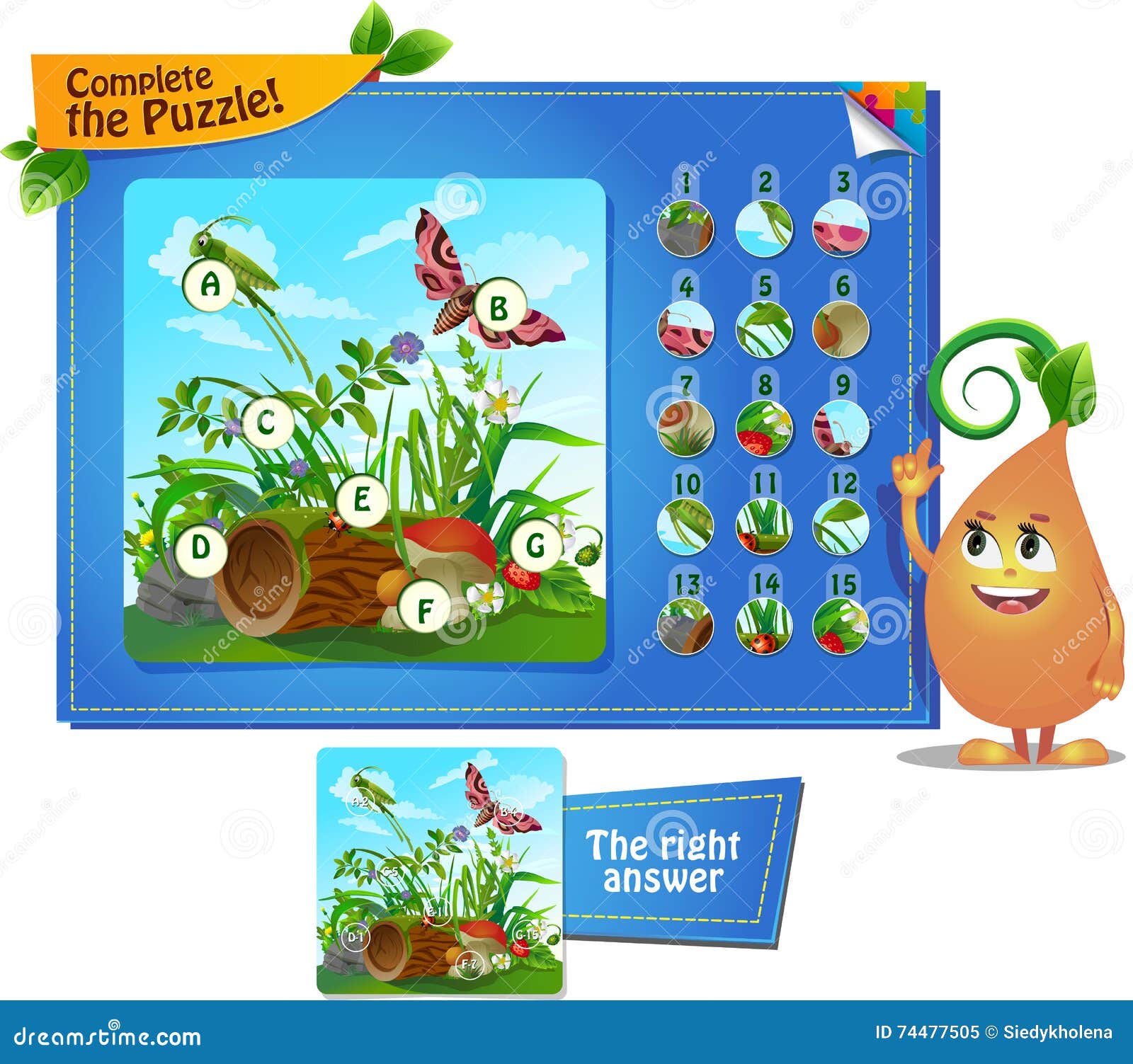 Complete the Puzzle Insects 2 Stock Illustration - Illustration of ...