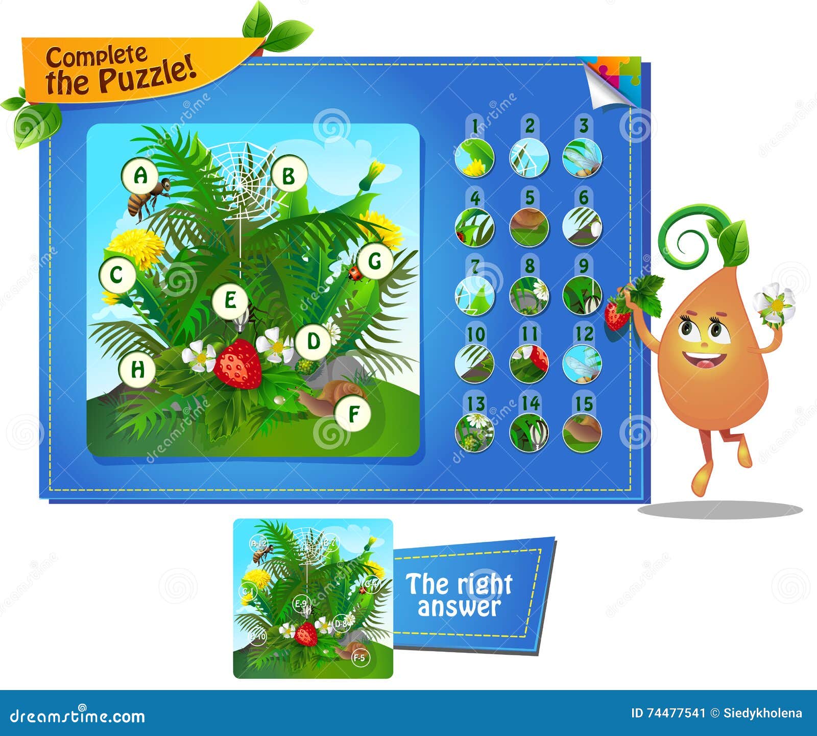 Complete the Puzzle Insects 2 Stock Illustration - Illustration of ...