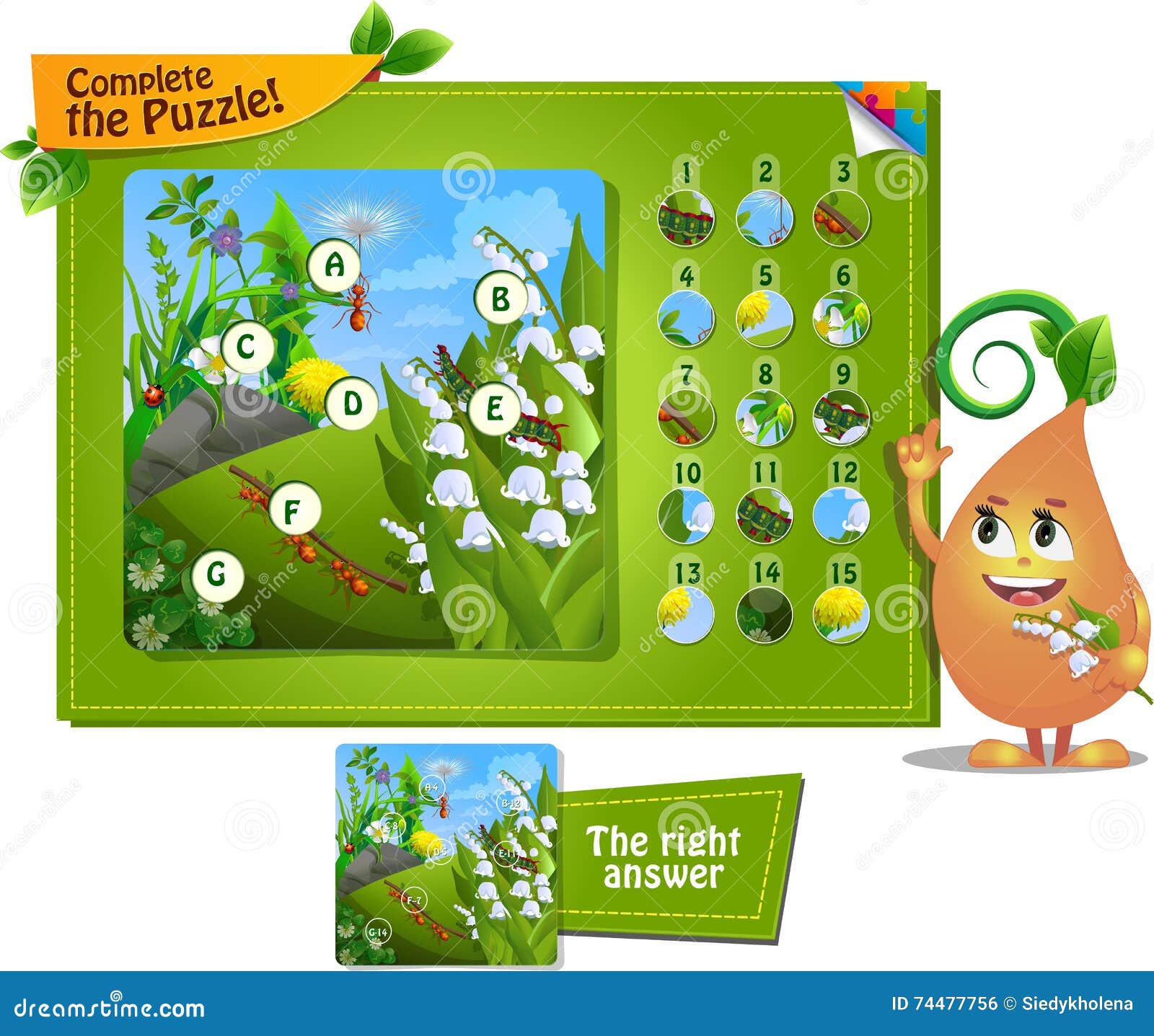 Complete the Puzzle Insects 12 Stock Illustration - Illustration of ...