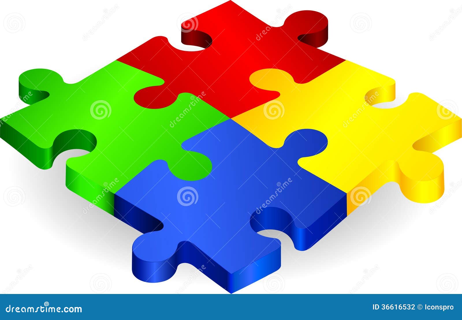 Complete Puzzle on Simple Background Stock Illustration - Illustration ...