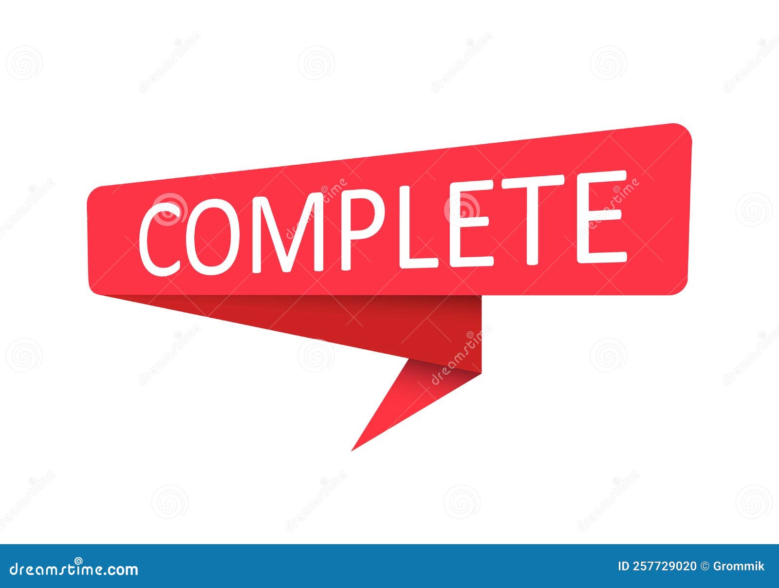 Complete. a Red Banner, Pointer, Sticker, Label or Speech Bubble for ...