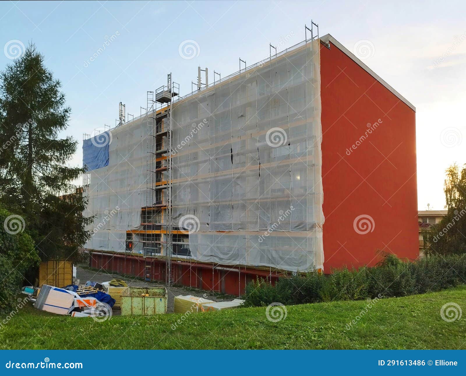 Complete Revitalization of a Panel House. Editorial Photo - Image of ...