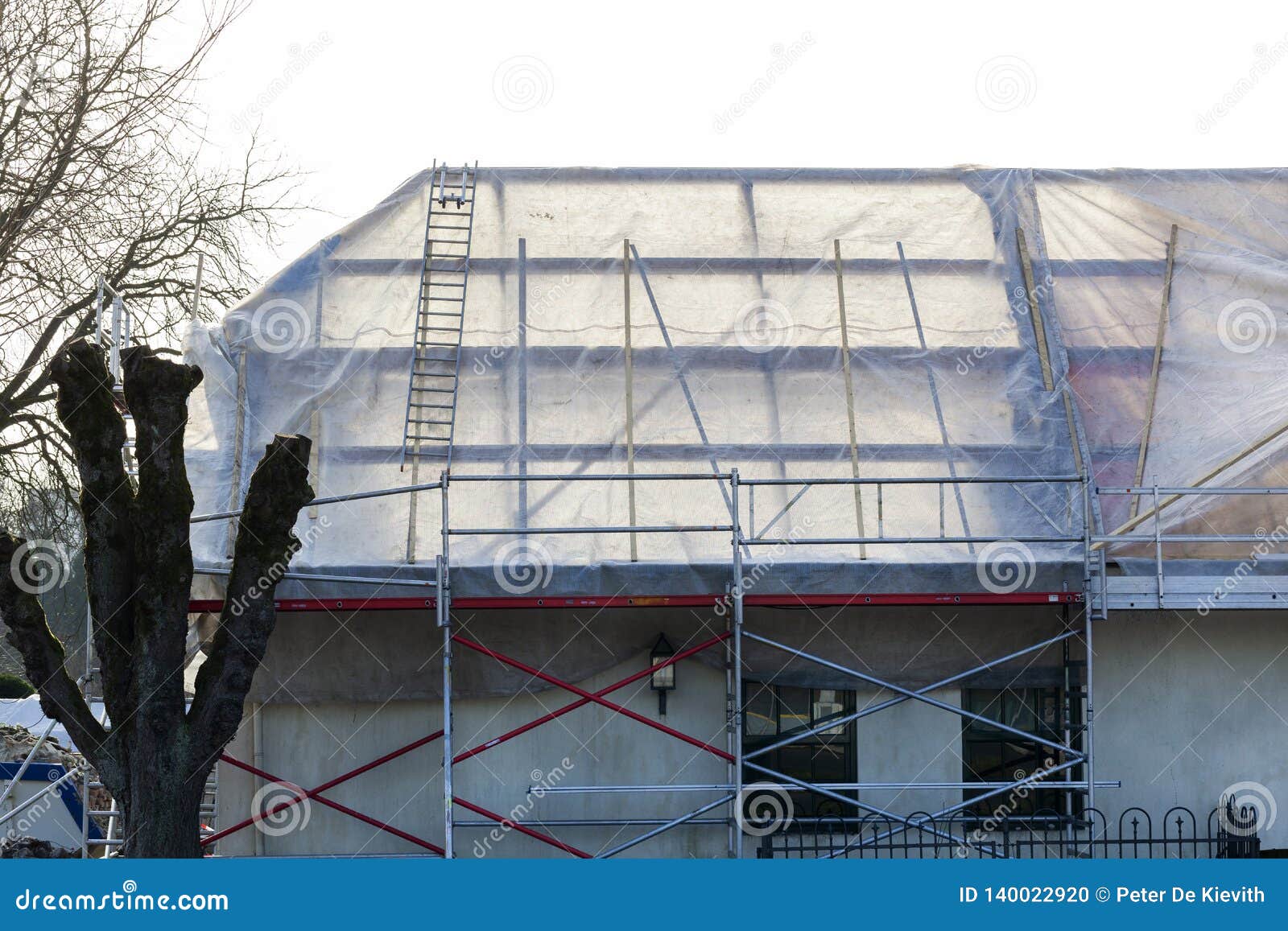 Complete roof renovation stock photo. Image of residence - 140022920