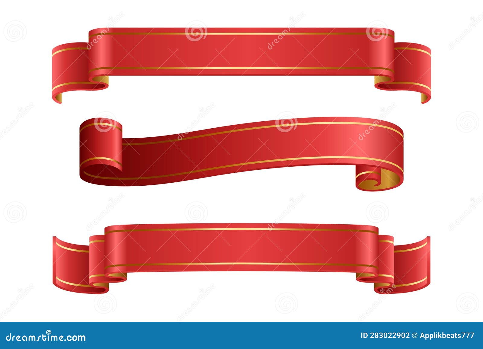 Complete Set of Banners and Ribbons Stock Vector - Illustration of ...