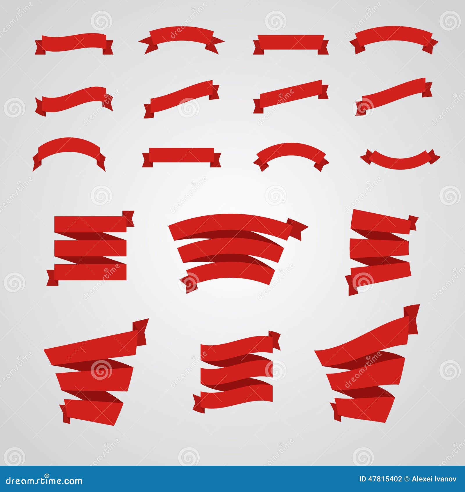 Complete Set of Banners and Ribbons Stock Vector - Illustration of ...