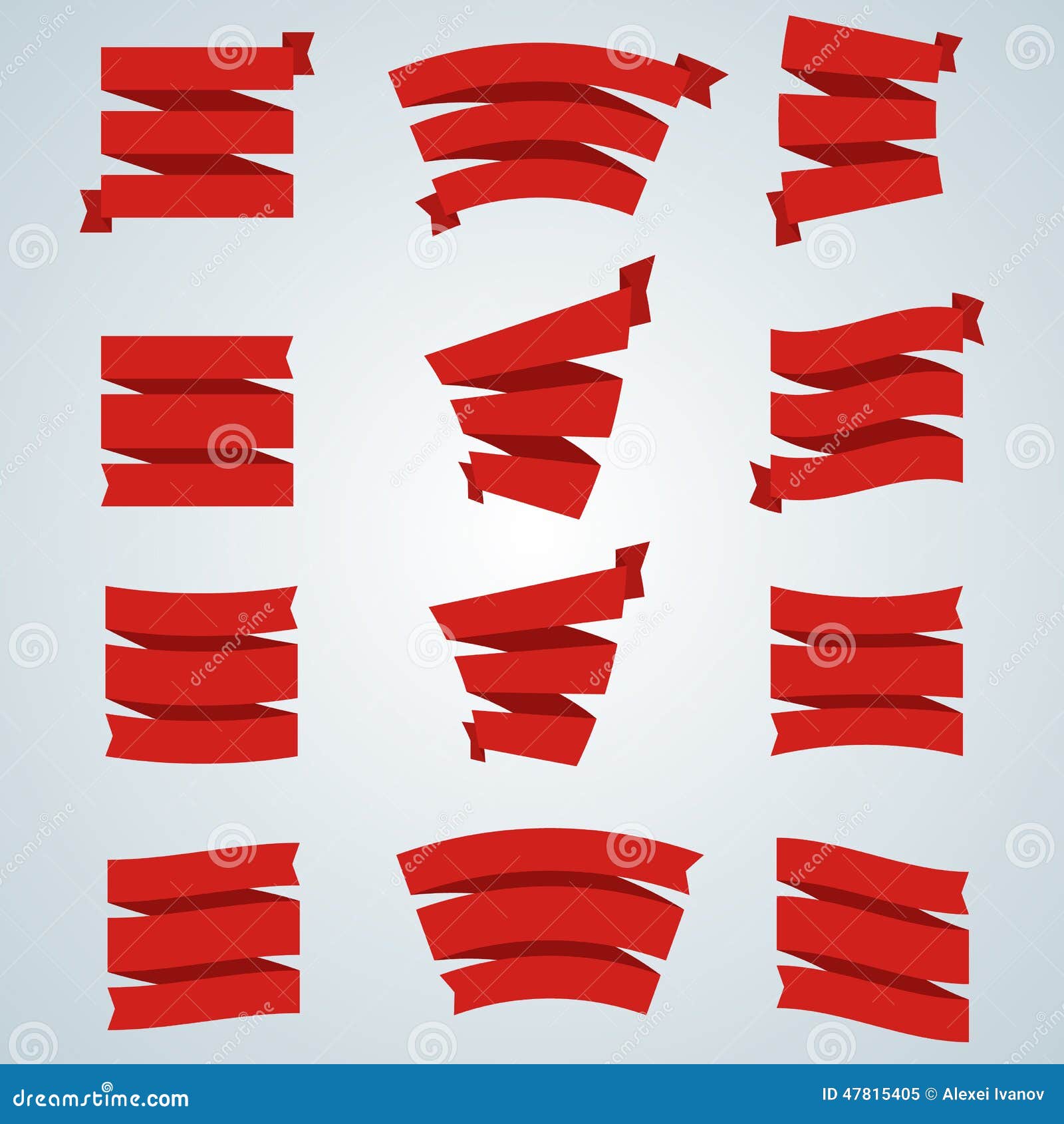 Complete Set of Banners and Ribbons Stock Vector - Illustration of ...