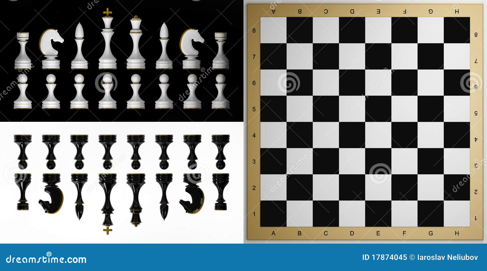Complete Set of Chess Pieces Stock Illustration - Illustration of chess ...