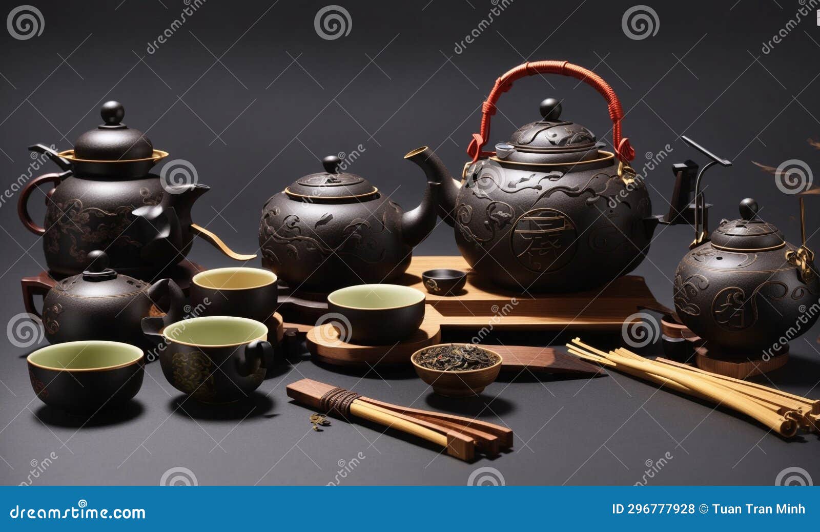 Tea making set stock photo. Image of vase, iron, brewing - 296777928