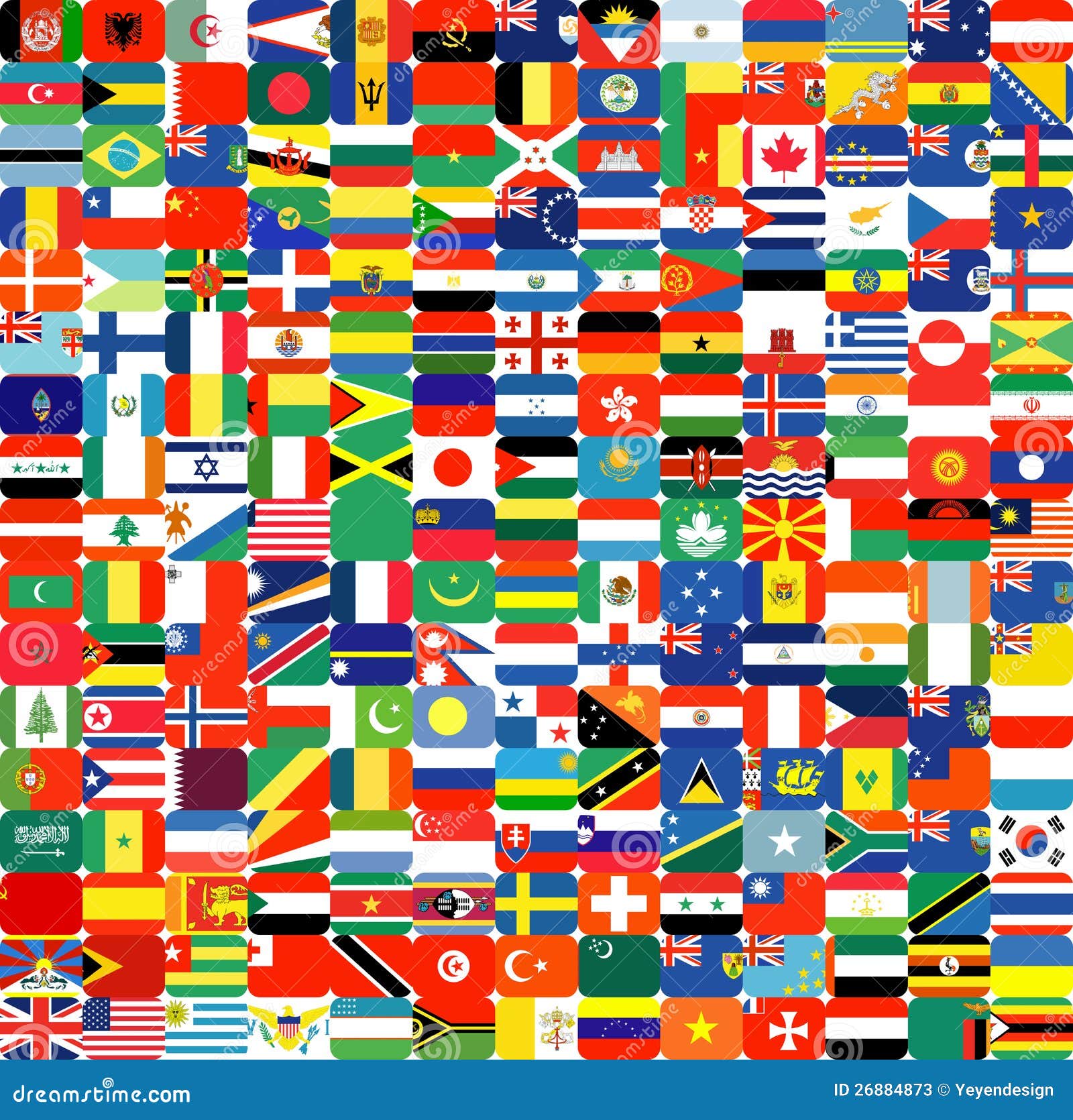 Complete set of Flags stock illustration. Illustration of india - 26884873