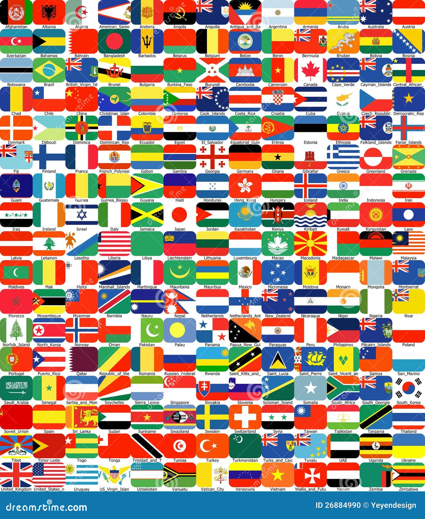 Complete set of Flags stock illustration. Illustration of official ...