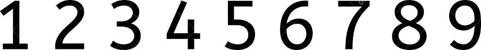 Complete Set of Numerical Digits from One To Nine. Composing a Simple ...