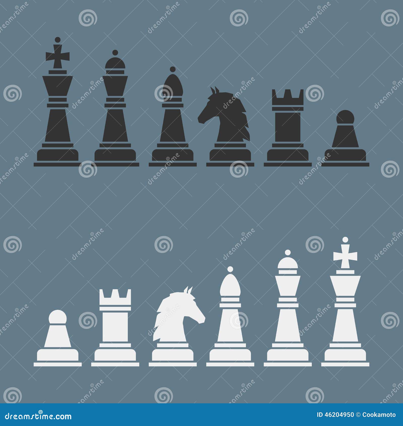 Complete Set Of Chess Pieces Vector Illustration | CartoonDealer.com #45548678