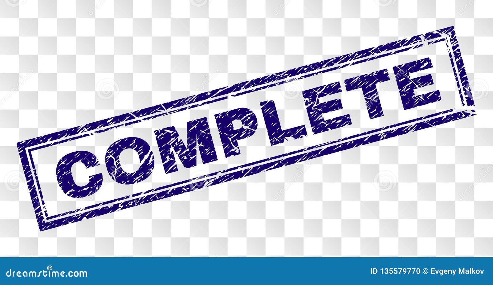 Grunge COMPLETE Rectangle Stamp Stock Vector - Illustration of texture ...