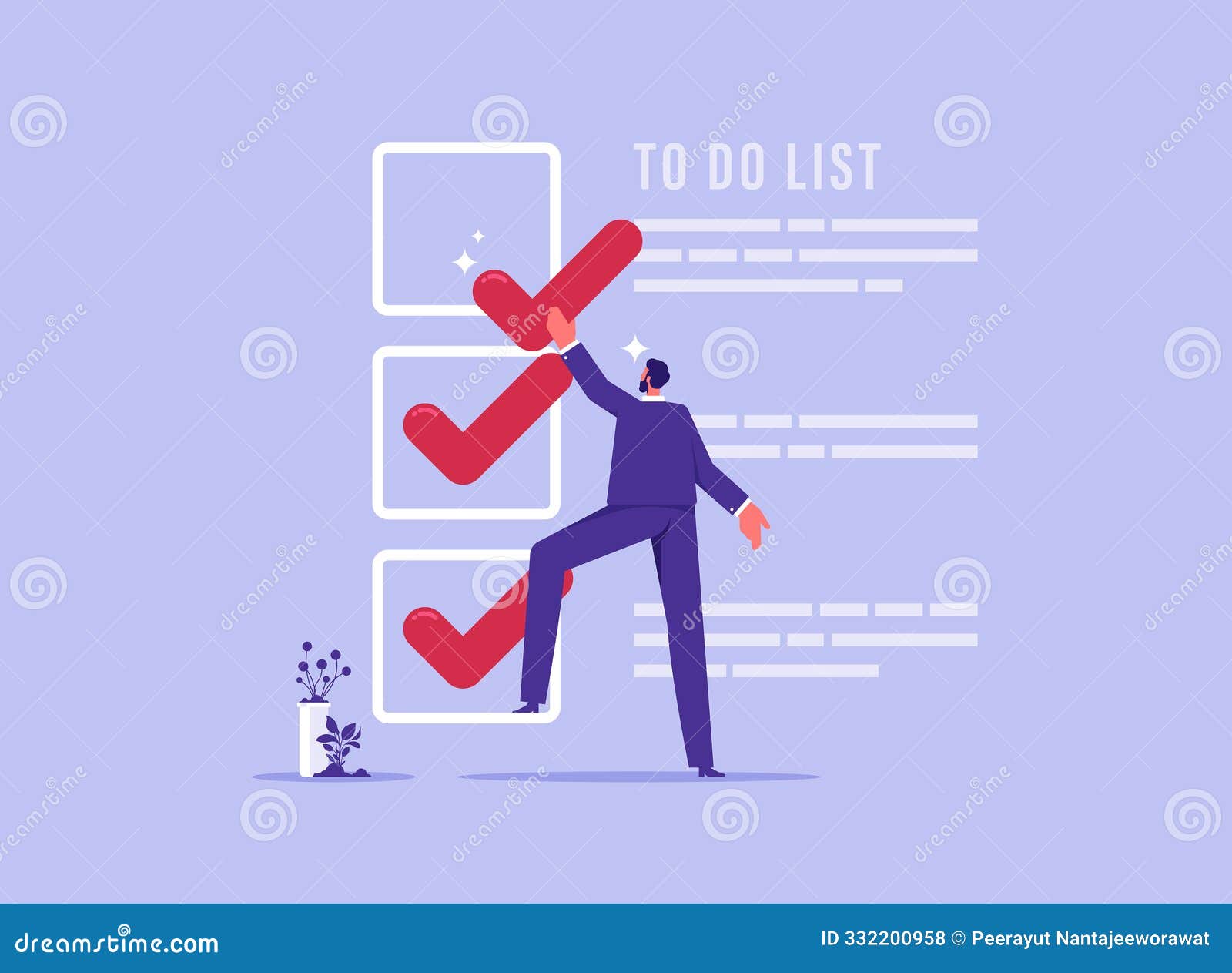 Complete To Do List Concept Stock Illustration - Illustration of ...