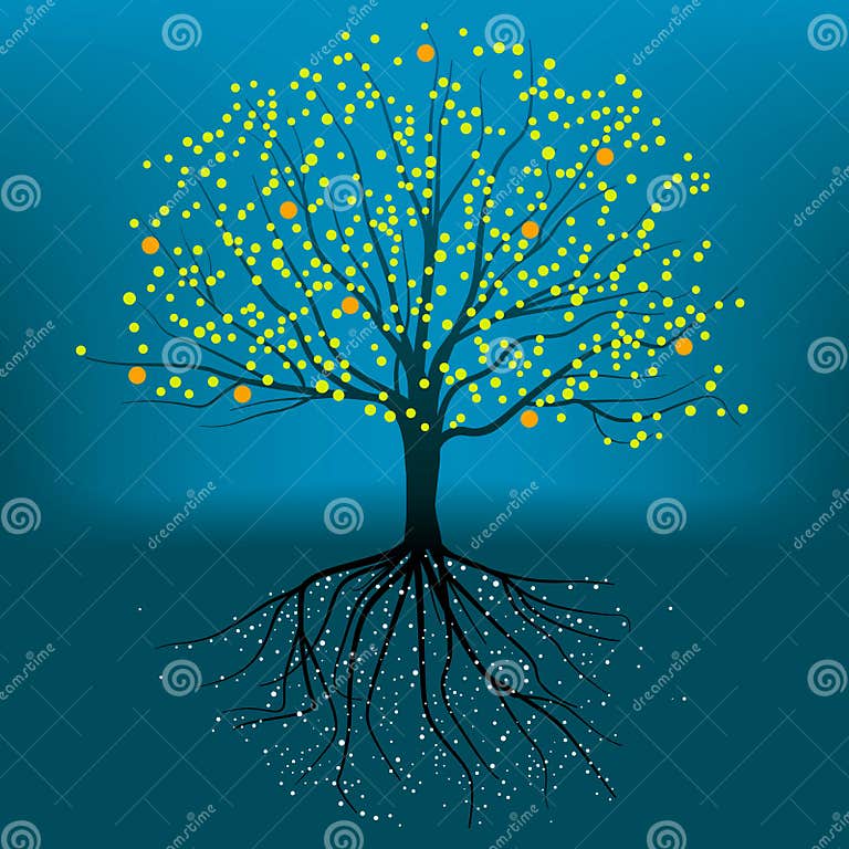 Complete tree (vector) stock vector. Illustration of complete - 3800060