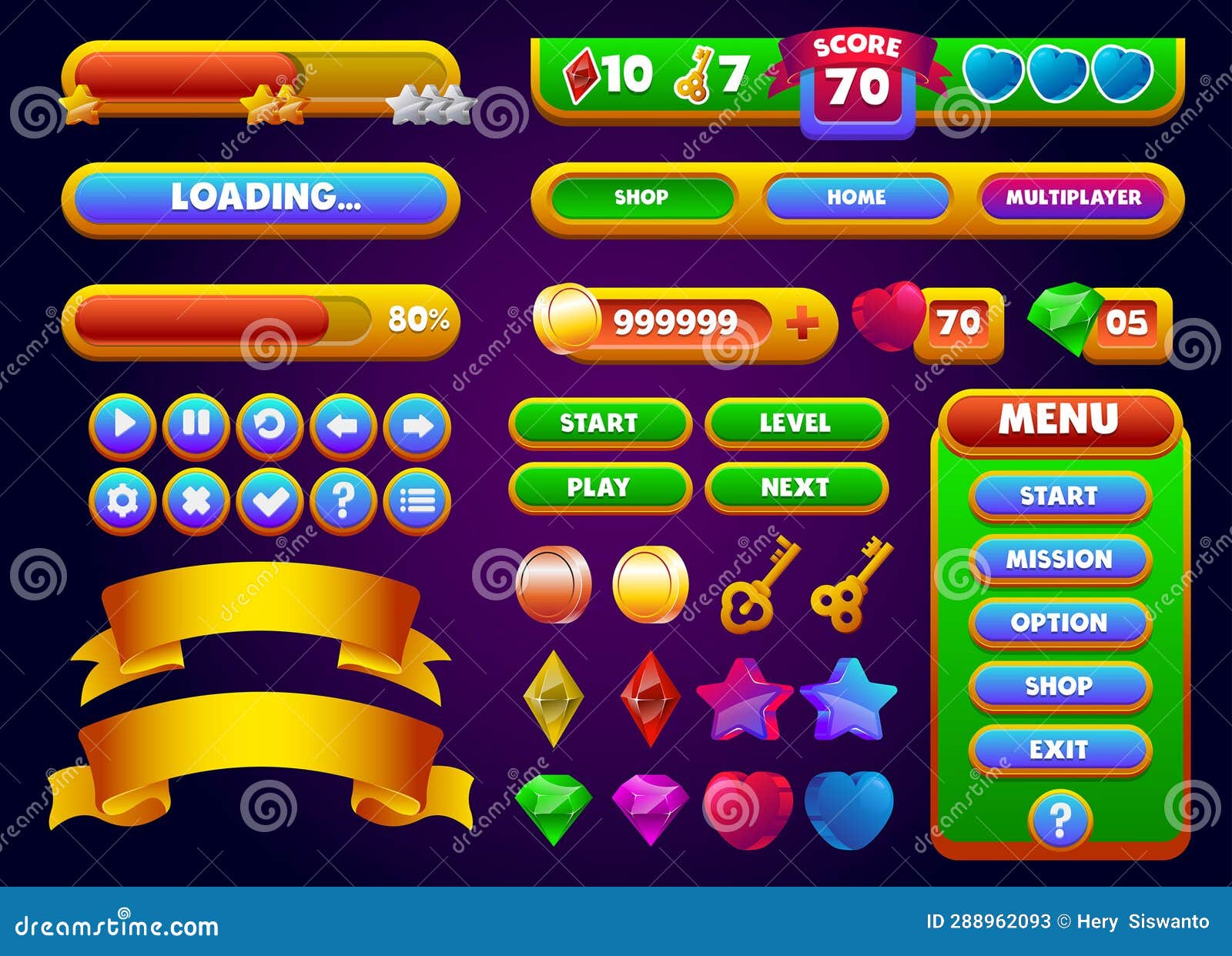 Complete Vector Game UI Elements with Progress Bars, Indicators, and ... Complete Vector Game UI Elements with Progress Bars, Indicators, and ...