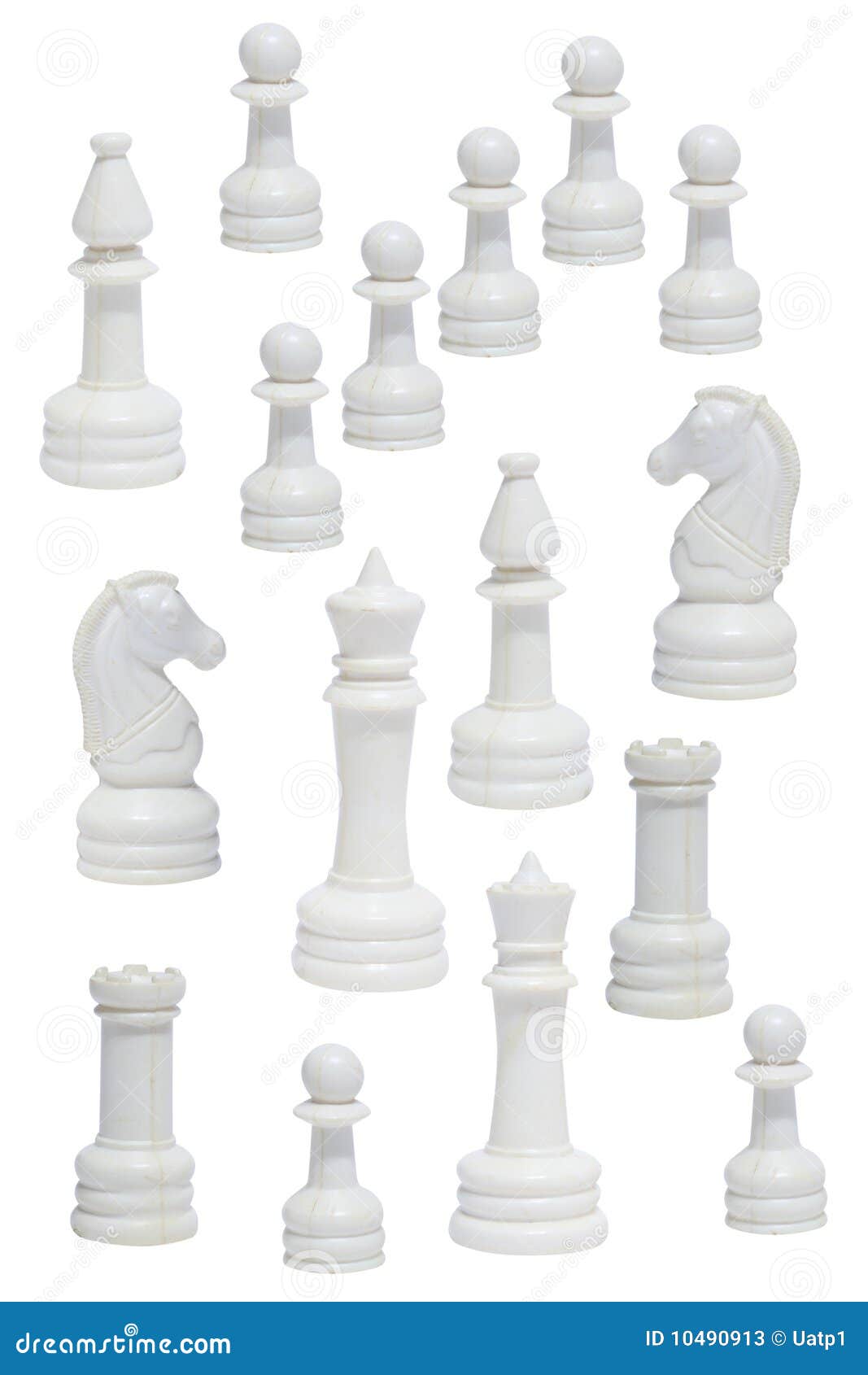 Complete of the White Chessmen Stock Image - Image of battlefield ...