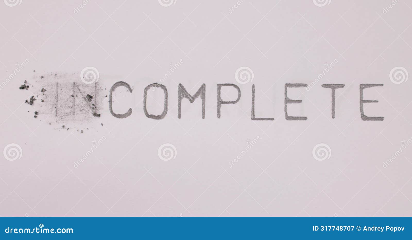 Complete Word Transformation Stock Image - Image of problem, message ...