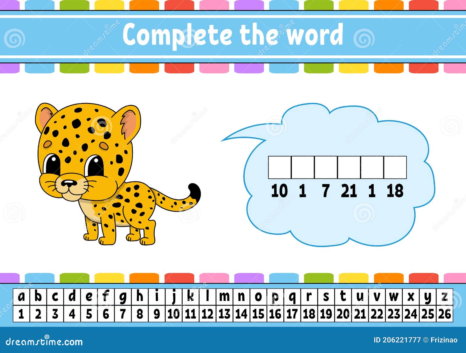 Complete the Words. Cipher Code. Learning Vocabulary and Numbers ...