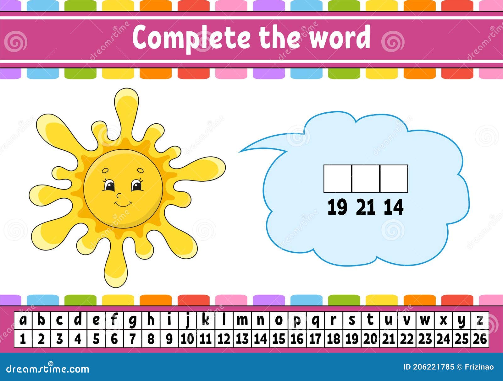 Complete the Words. Cipher Code. Learning Vocabulary and Numbers ...