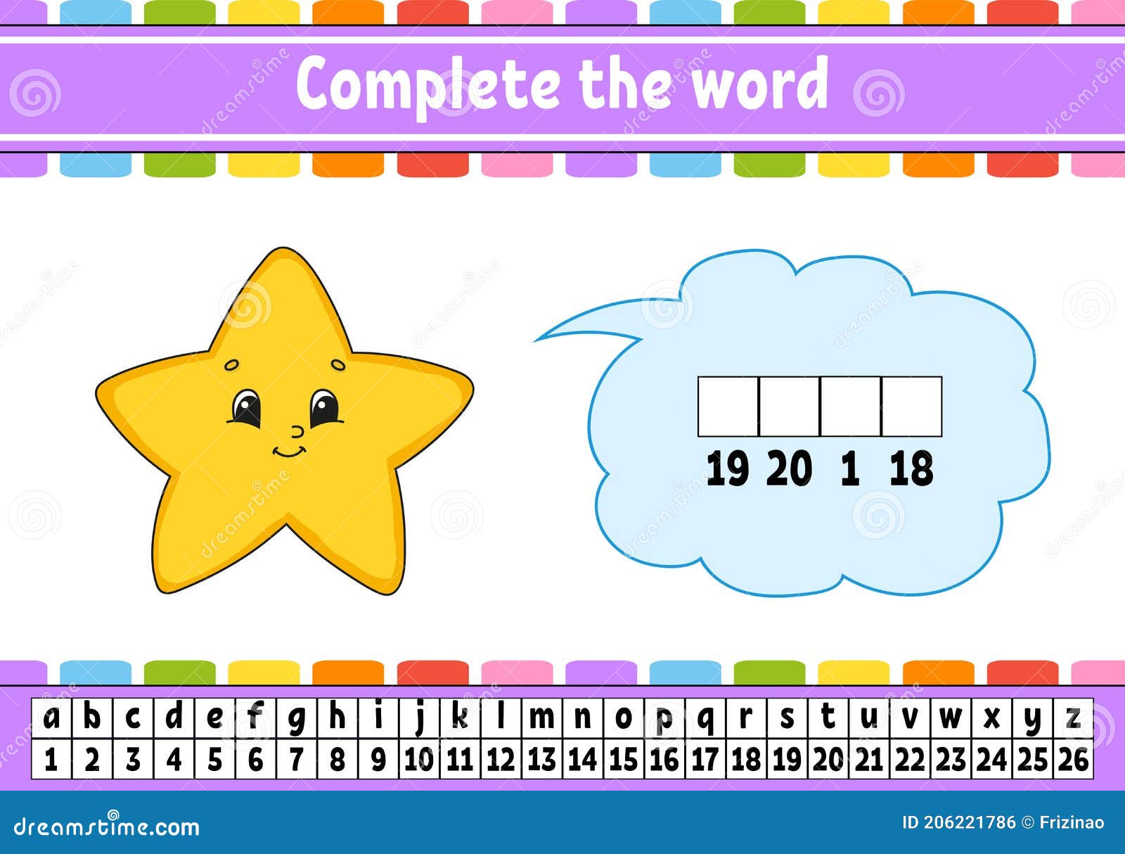 Complete the Words. Cipher Code. Learning Vocabulary and Numbers ...