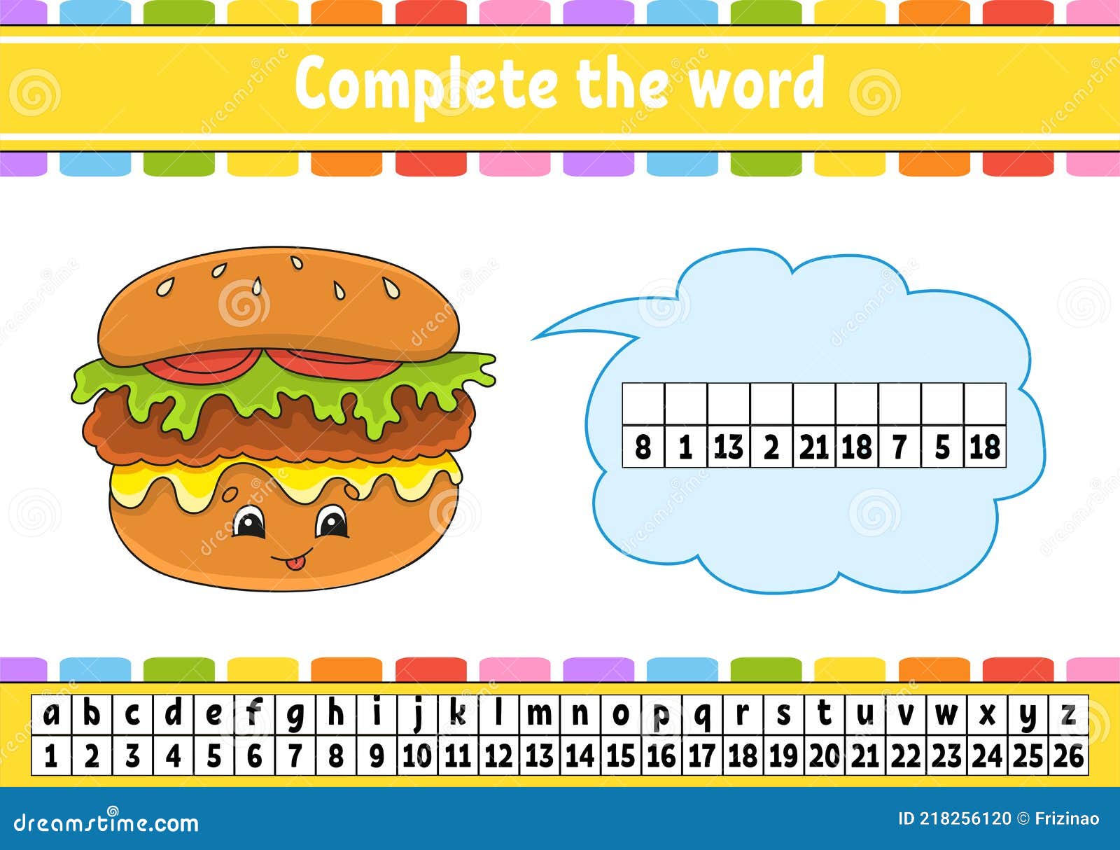 Complete the Words. Cipher Code. Learning Vocabulary and Numbers ...