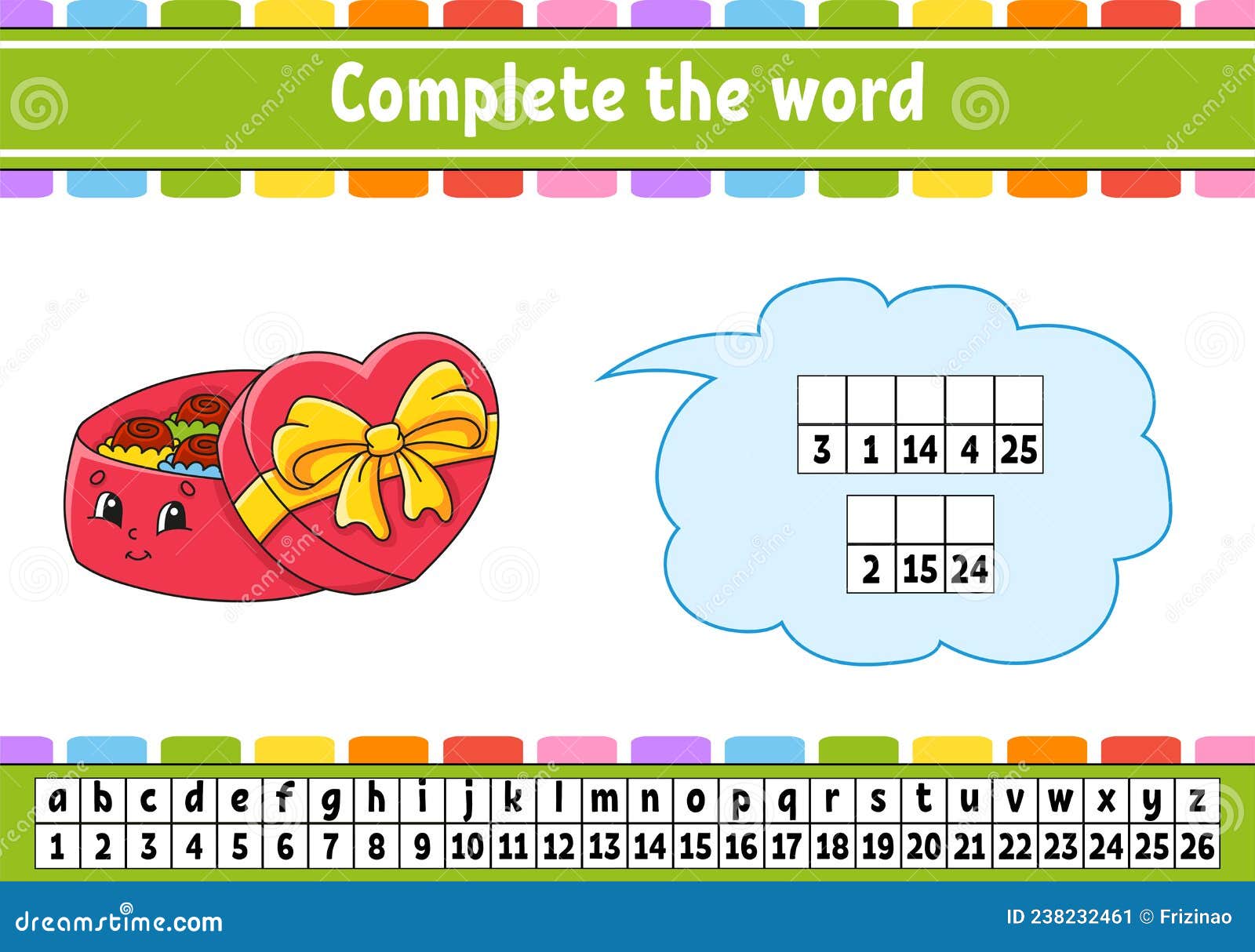 Complete the Words. Cipher Code. Learning Vocabulary and Numbers ...