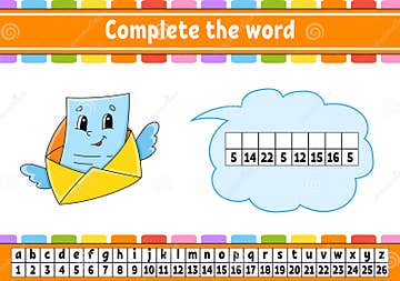 Complete the Words. Cipher Code. Learning Vocabulary and Numbers ...
