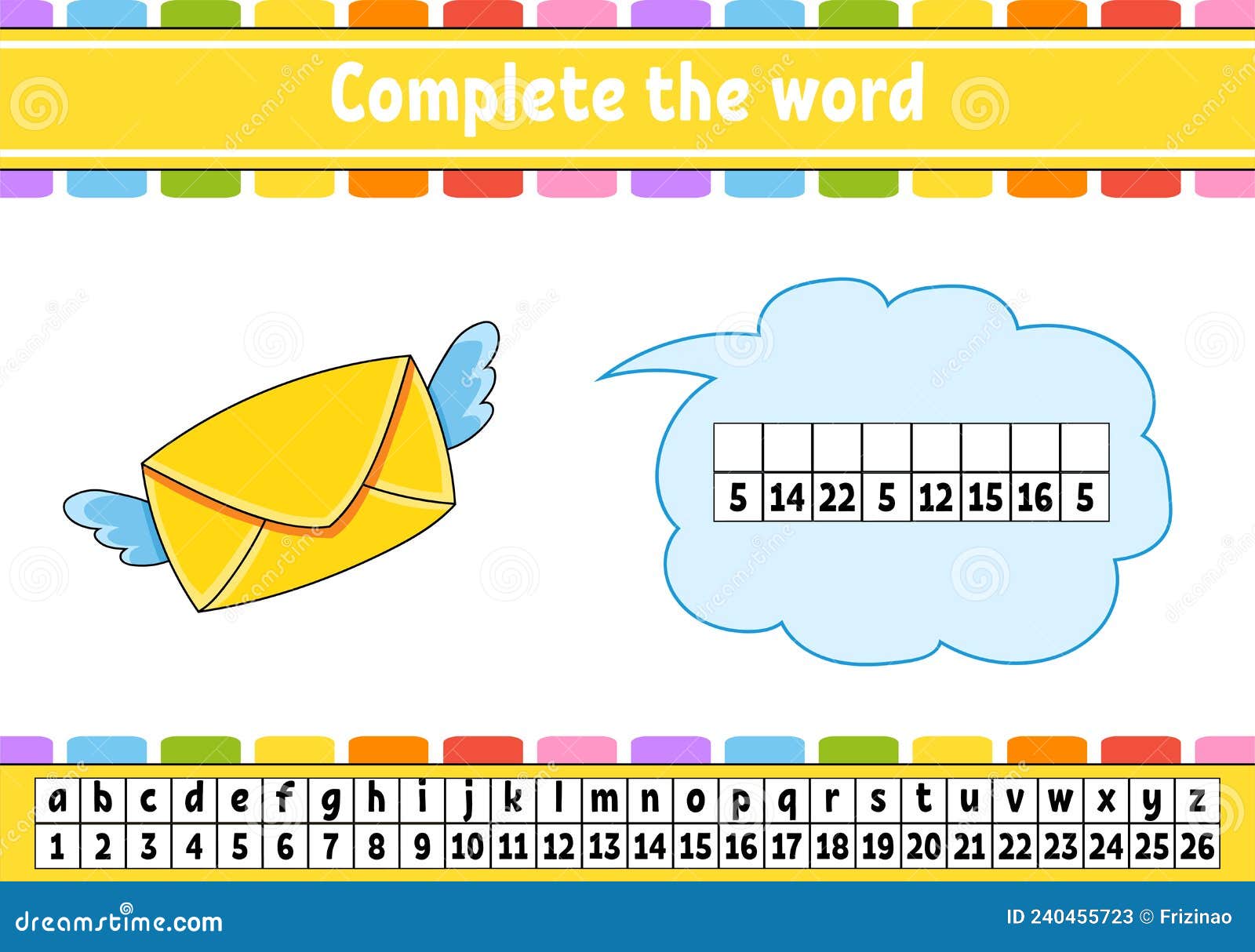 Complete the Words. Cipher Code. Learning Vocabulary and Numbers ...