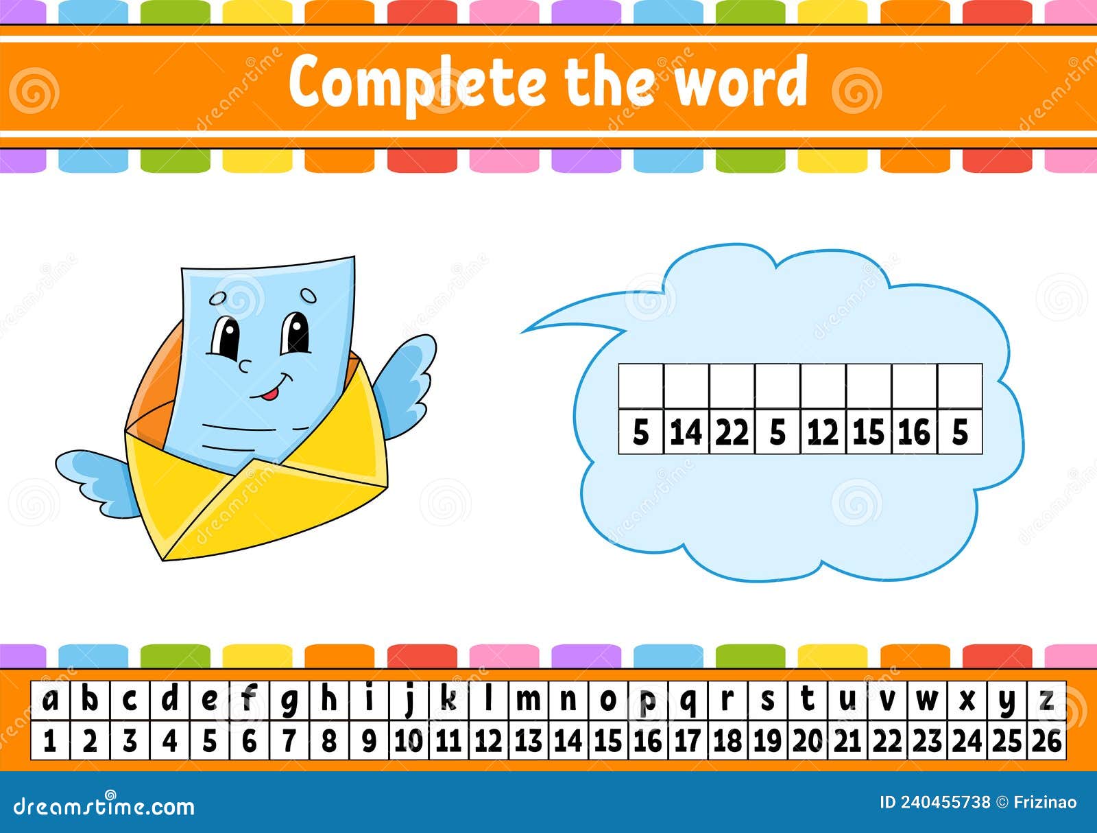 Complete the Words. Cipher Code. Learning Vocabulary and Numbers ...