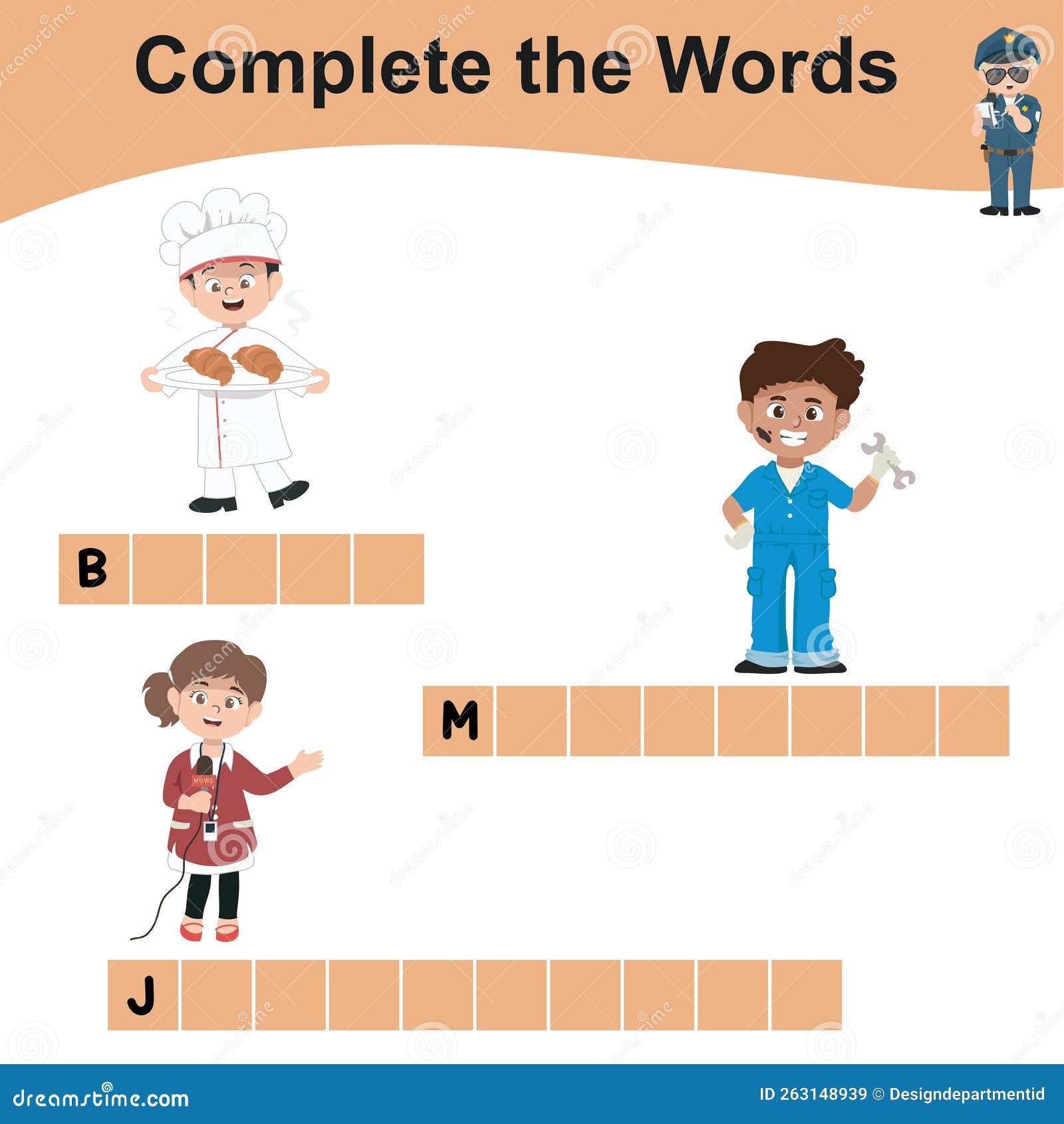 Complete the Missing Words Worksheet for Toddlers. the Kidâ€™s ...