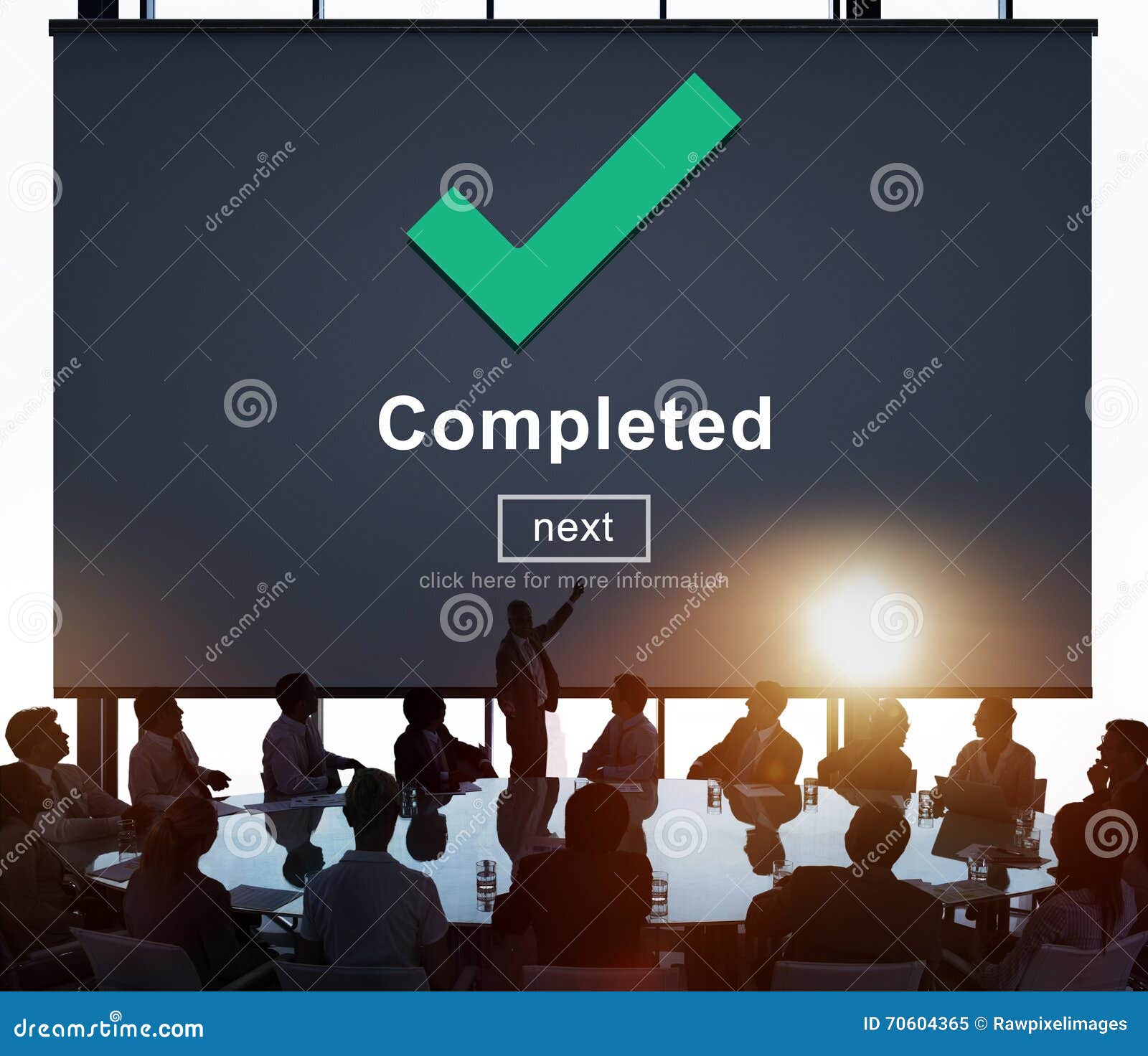 Completed Accomplishment Achievement Finished Success Concept Stock ...