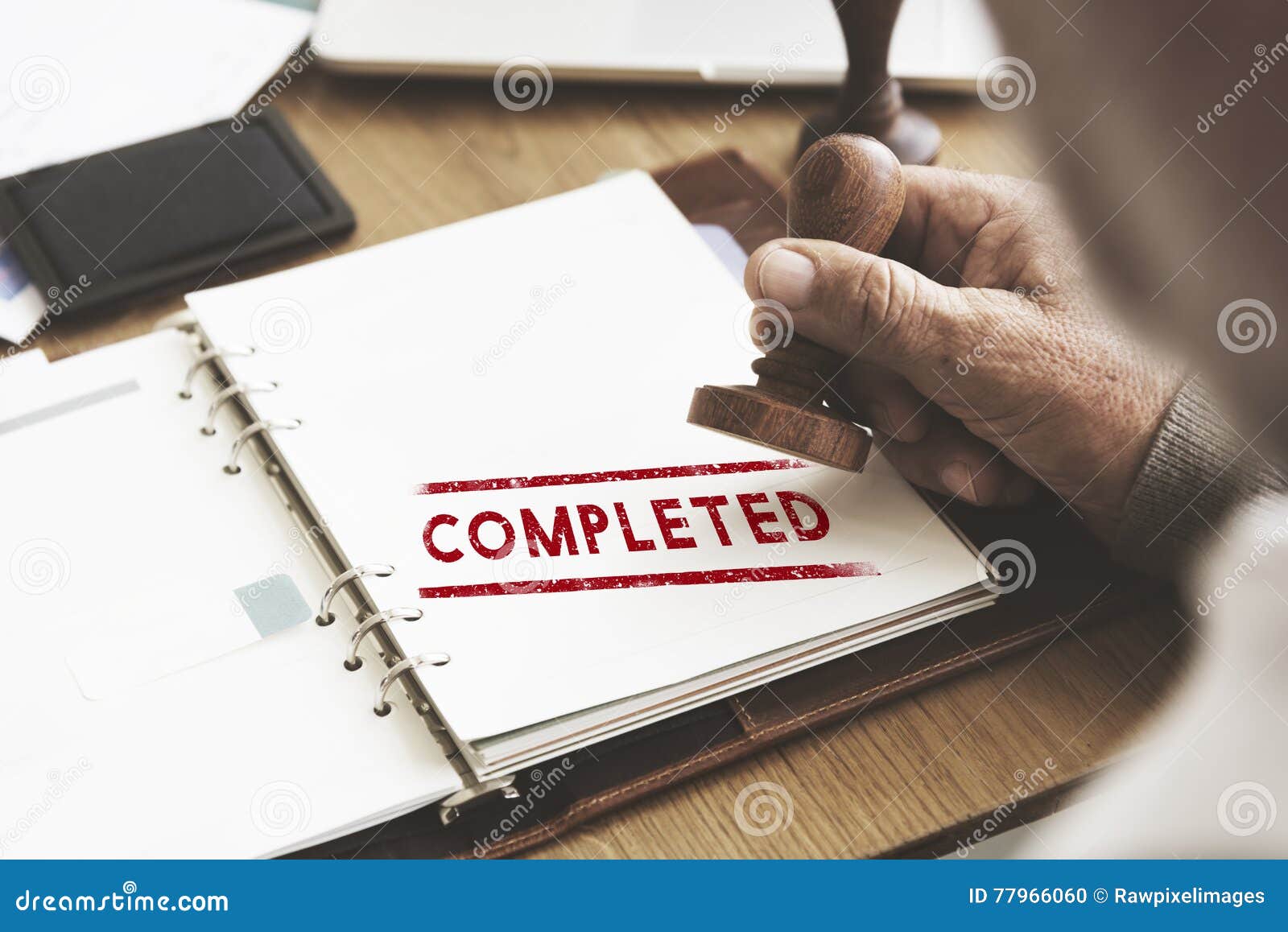 Completed Accomplishment Finished Achievement Concept Stock Photo ...