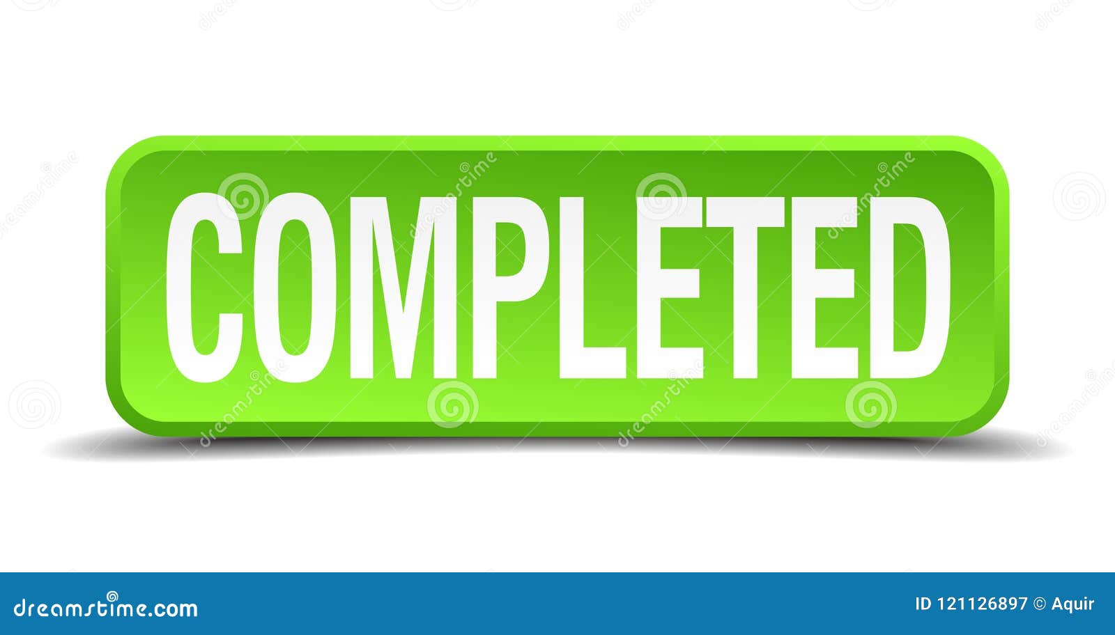 Completed button stock vector. Illustration of website - 121126897