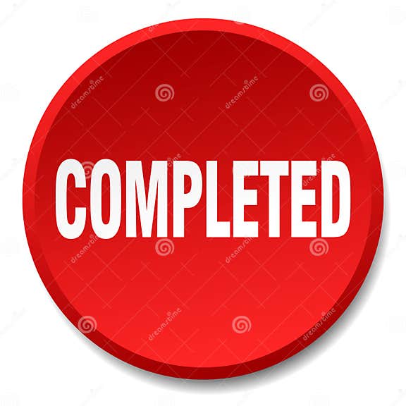 Completed button stock vector. Illustration of round - 122703438