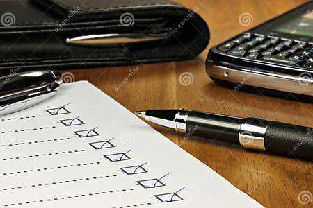 Completed checklist stock image. Image of inspection - 65741359