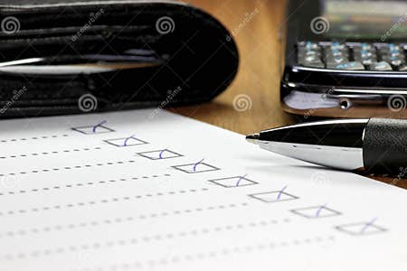 Completed checklist stock photo. Image of control, business - 65741436